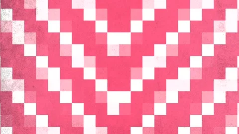 Red and white pixels pattern in 8 bit of... | Stock Video | Pond5