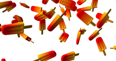 red and yellow popsicle falling slow mot... | Stock Video | Pond5