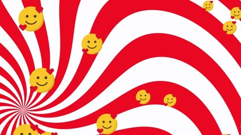 Red Animated Background Smiley Emoticons... | Stock Video | Pond5