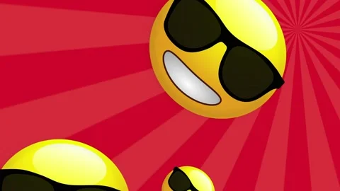 Red Animated Background Smiley Emoticons... | Stock Video | Pond5