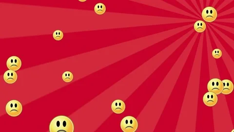Red Animated Background Smiley Emoticons... | Stock Video | Pond5