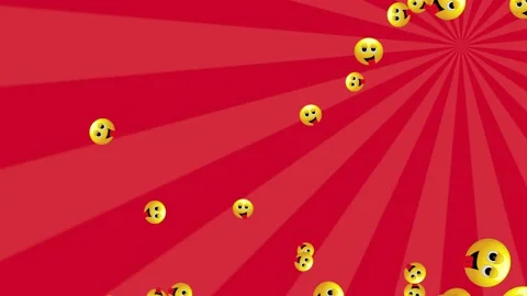Red Animated Background Smiley Emoticons... | Stock Video | Pond5