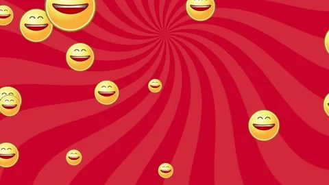 Red Animated Background Smiley Emoticons... | Stock Video | Pond5