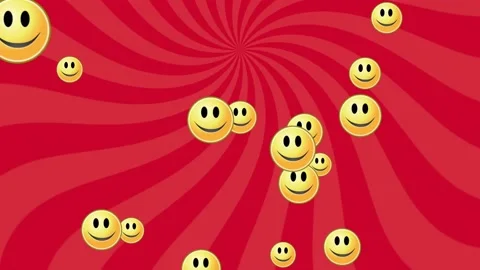 Red Animated Background Smiley Emoticons... | Stock Video | Pond5