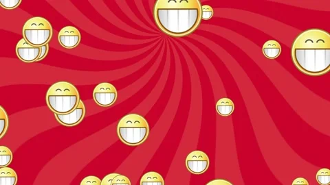 Red Animated Background Smiley Emoticons... | Stock Video | Pond5