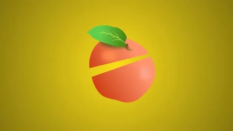 Red Apple Fruit Cut Animation, Healthy F... | Stock Video | Pond5