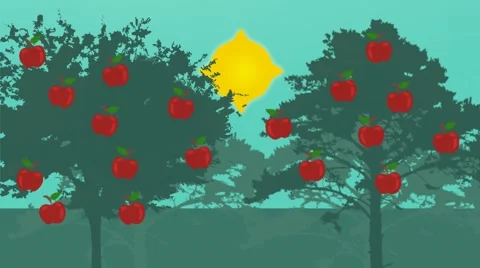Apple Tree Animation Stock Video Footage | Royalty Free Apple Tree ...
