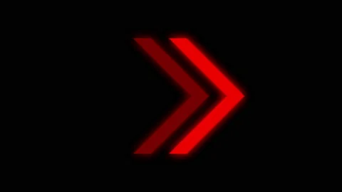 Red arrow animation, neon glowing on bla... | Stock Video | Pond5