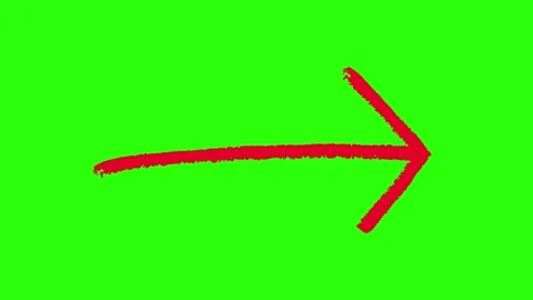 Red arrow doodle animation on green back... | Stock Video | Pond5