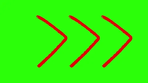 Red arrow doodle animation on green back... | Stock Video | Pond5