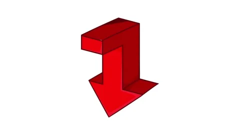 Red arrow icon animation | Stock Video | Pond5