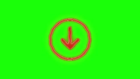 Red arrow pointing down animation. Downl... | Stock Video | Pond5
