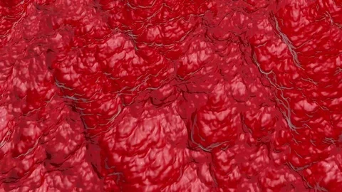 red background with wave ripples. 3d ren... | Stock Video | Pond5