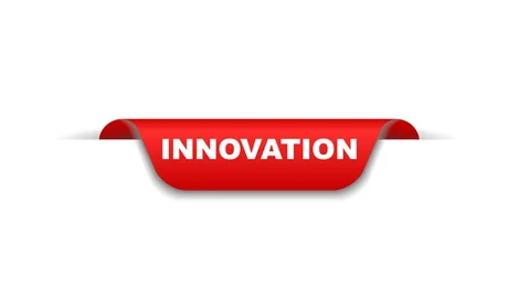 red banner animation innovation | Stock Video | Pond5