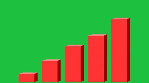 Red Bar Graph (Green Screen): Loop + Ma... | Stock Video | Pond5