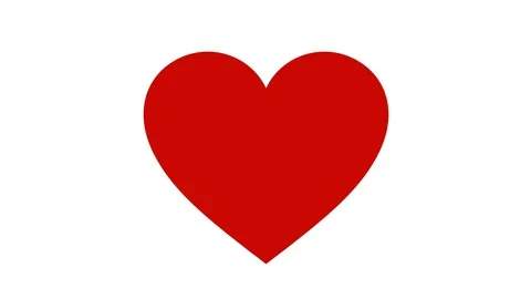 Red Beating Heart Symbol. 4K Animation S... | Stock Video | Pond5