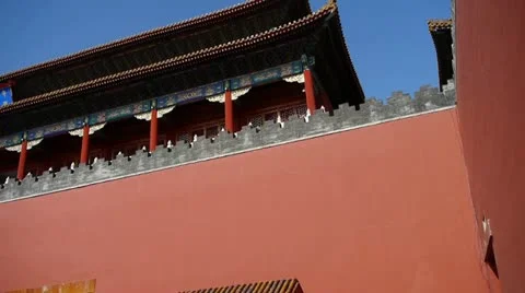 red beijing forbidden city wall,China's ... | Stock Video | Pond5
