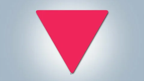 Red big triangle and black lines | Stock Video | Pond5