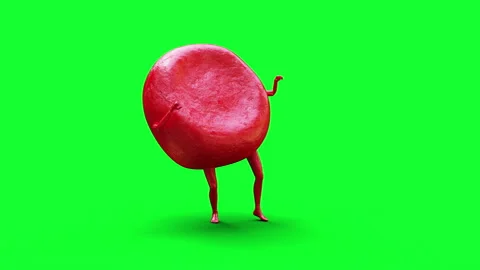red blood cell character. Realistic 4k g... | Stock Video | Pond5