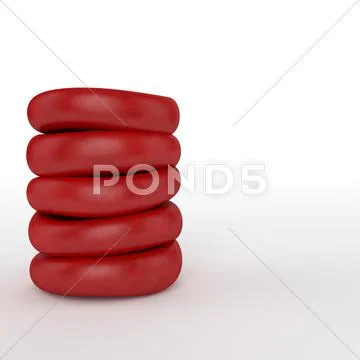 Red blood cells pile Stock Illustration ~ Graphic #30172924