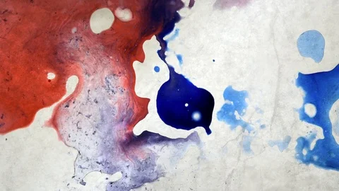 red an blue ink on white backlight backg... | Stock Video | Pond5