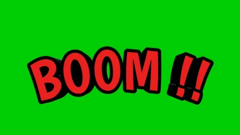 Red Boom text 3d motion graphics animati... | Stock Video | Pond5