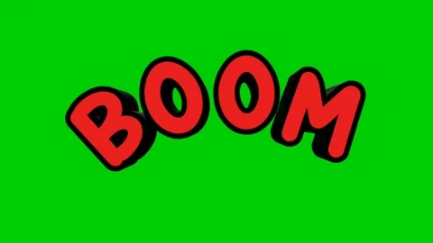 Red Boom text motion graphics animation ... | Stock Video | Pond5