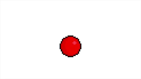 Red bouncing ball pixel art animation vi... | Stock Video | Pond5