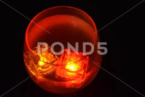 Photograph: Red bright glowing ice cubes that float in a delicious ...