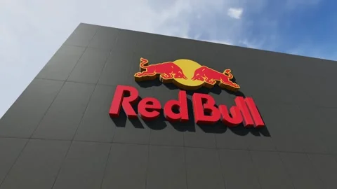 Red Bull logo on the wall, Editorial use... | Stock Video | Pond5
