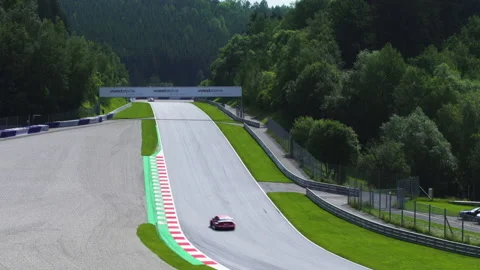 Red Bull Ring circuit view, race car dri... | Stock Video | Pond5