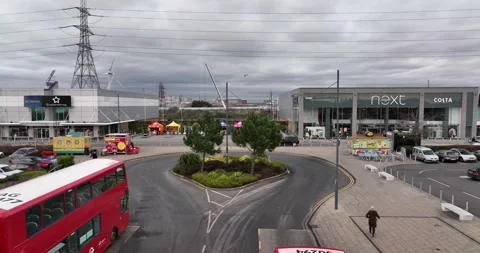 Red buses standing at terminal bus stop ... | Stock Video | Pond5
