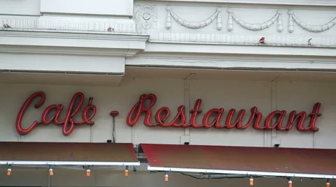 Restaurant Sign Stock Video Footage | Royalty Free Restaurant Sign ...