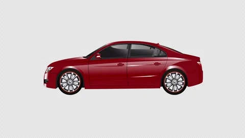 RED Car Animation Transparent Background... | Stock Video | Pond5