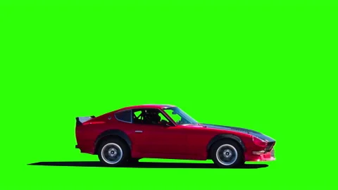 Red car green screen background | Stock Video | Pond5