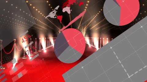 Red carpet event with global data visual... | Stock Video | Pond5