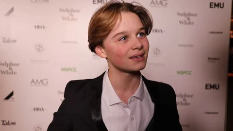 Red carpet interview with Hugo Stone at ... | Stock Video | Pond5