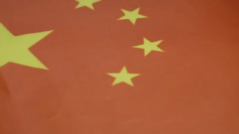 red China flag with five gold stars in u... | Stock Video | Pond5