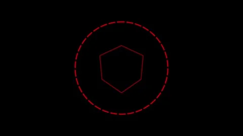 Red circle animation on black background | Stock Video | Pond5