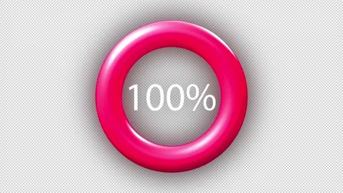 Red circle shows 100 percent, percentage... | Stock Video | Pond5