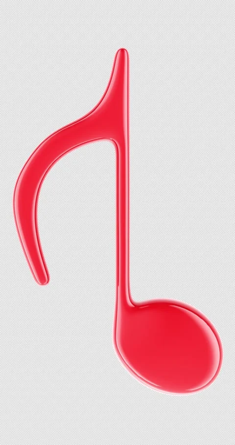 Music Notes Animation Red Stock Video Footage | Royalty Free Music ...