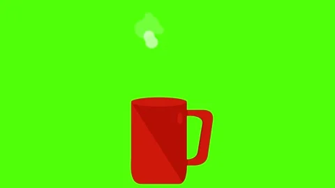 Red coffe cup animation, seamless loop o... | Stock Video | Pond5