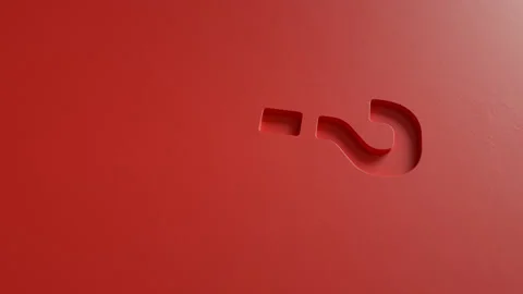 Red Color Engraved Question Mark Spinnin... | Stock Video | Pond5