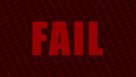 Red color Fail indicator with blinking e... | Stock Video | Pond5