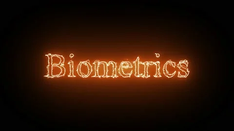 Red color glowing animated Biometrics te... | Stock Video | Pond5