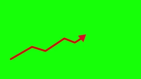 Red color growing arrow motion line anim... | Stock Video | Pond5