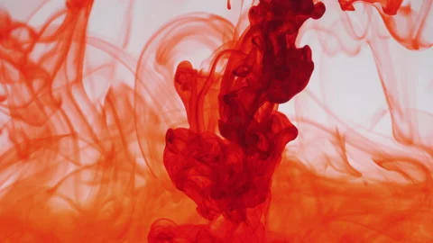 Red color ink drop in water. Slow Moveme... | Stock Video | Pond5