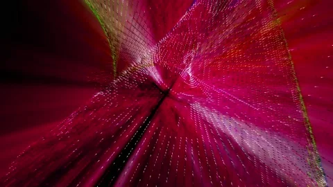 Red color particles animation in digital... | Stock Video | Pond5