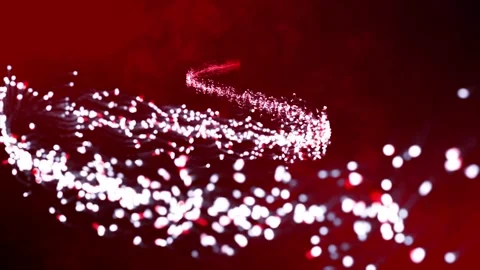 Red color particles Moving in zig zag wa... | Stock Video | Pond5