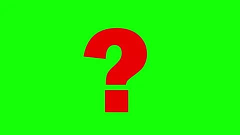 Red color rotating question mark on gree... | Stock Video | Pond5